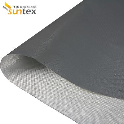 China Twill Woven Silicone Rubber Coated Fiberglass Cloth Fireproof E Glass for sale
