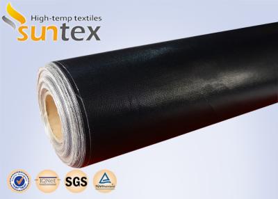 China Black Anti-static PTFE Coated Fiberglass Fabric for Dust Lagging for sale