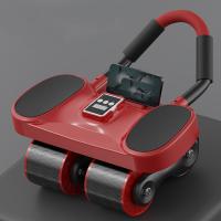 China JF6 Abdominal Training Wheel Healthy Belly Wheel Automatic Rebound Male And Female Abdominal Rollers for sale