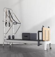 China Semi Elevated Pilates Core White Bed Customized Aluminum Alloy Fitness Shaping Multifunctional Bed for sale