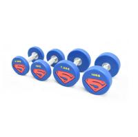 China Superman Dumbbells PU Coated Dumbbells Round Headed Dumbbells Men'S Gym Arm Training Dumbbells for sale