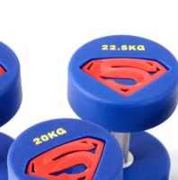China Superman Dumbbells PU Coated Dumbbells Round Headed Dumbbells Men'S Gym Arm Training Dumbbells for sale
