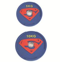 China Superman Competitive Barbell Pieces , Combination Barbell Pieces Gym PU Coated Barbell Pieces for sale