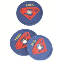 China Superman Competitive Barbell Pieces , Combination Barbell Pieces Gym PU Coated Barbell Pieces for sale