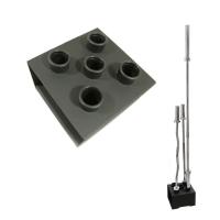 China Nine Hole Five Hole Porous Barbell Rack Olympic Pole Vertical Insertion Rack Gym Barbell Storage Rack for sale