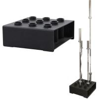 China Nine Hole Five Hole Porous Barbell Rack Olympic Pole Vertical Insertion Rack Gym Barbell Storage Rack for sale