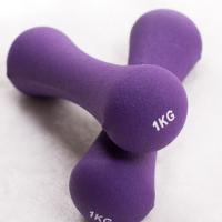 China 0.5kg 0.75kg 1.0kg Bone Shaped Impregnated Women'S Slim Arm Wrapped Rubber Dumbbells for sale