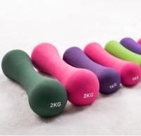 China Bone Shaped Impregnated Dumbbells Women'S Rubber Covered Dumbbells Athlete Fitness Equipment for sale