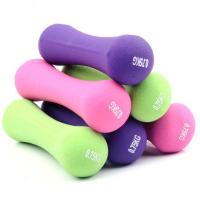 China Bone Shaped Impregnated Dumbbells Women'S Rubber Covered Dumbbells Athlete Fitness Equipment for sale
