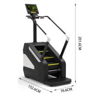 China Aerobic Equipment Intelligent Button Stair Climbing Machine Plug In Stepping Emergency Stop for sale