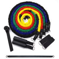 China Yoga Pilates Sticks Tension Ropes Push-Pull Rods Multi Functional Fitness Sticks Training Bars for sale
