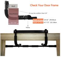 China Doorway Pull Rod Upper Body Fitness Exercise Rod Doorway Grip Strength Trainer Portable Indoor Fitness Coach Home Use for sale