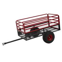 China 1500 Pound Multi Purpose Vehicle Cargo Trailer With Solid Steel Floor And Quick Locking Inclined Bed For Lawn And Garden Tractors ATV UTV for sale