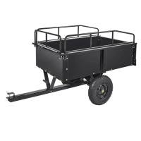 China Steel Structure Lawn Tractor Tiller Trailer Garden Dump Truck Steel ATV Dump Truck Steel ATV Trailer  Heavy Duty Trailer  Garden Trailer  Quick Release Buckle for sale
