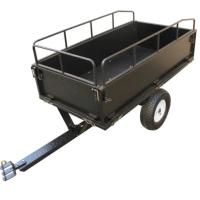 China Steel Structure Lawn Tractor Tiller Trailer Garden Dump Truck Steel ATV Dump Truck Steel ATV Trailer  Heavy Duty Trailer  Garden Trailer  Quick Release Buckle for sale