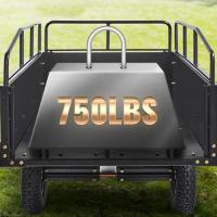China Steel Structure Lawn Tractor Tiller Trailer Garden Dump Truck Steel ATV Dump Truck Steel ATV Trailer  Heavy Duty Trailer  Garden Trailer  Quick Release Buckle for sale