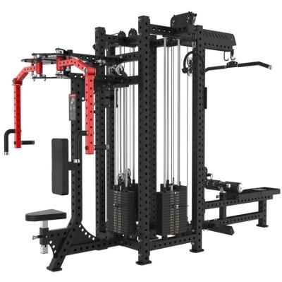 China Four Person Smith Machine Gantry Commercial Multifunctional Bench Press Squat Stand For Comprehensive Household Training for sale
