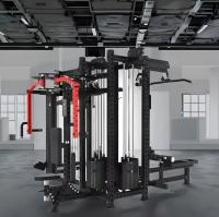 China Four Person Smith Machine Gantry Commercial Multifunctional Bench Press Squat Stand For Comprehensive Household Training for sale