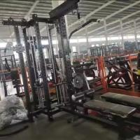 China Four Person Smith Machine Gantry Commercial Multifunctional Bench Press Squat Stand For Comprehensive Household Training for sale