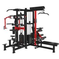 China Four Person Station Flying Bird Gantry Smith Squat And Bench Press Machine Commercial Squat Stand Household Multifunctional Fitness for sale