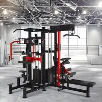 China Four Person Station Flying Bird Gantry Smith Squat And Bench Press Machine Commercial Squat Stand Household Multifunctional Fitness for sale