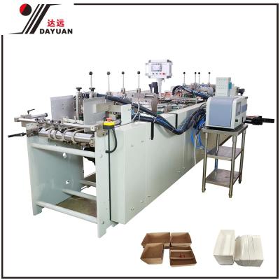 China Automatic Paper Box Forming Machine Box Edge Folding Gluing Machine 800mm Width High Speed Production for sale