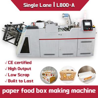 China L800-A Fully Automatic Carton Erecting Machine Single-Channel Servo Food Carton Production Equipment for sale