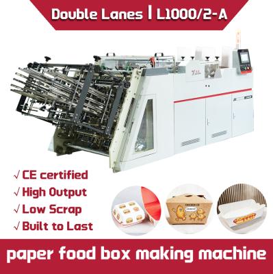China L1000/2-A Dual-Channel Servo Punch Food Carton Production Equipment with Servo-Controlled Punch and 400 pcs/min High Output for sale