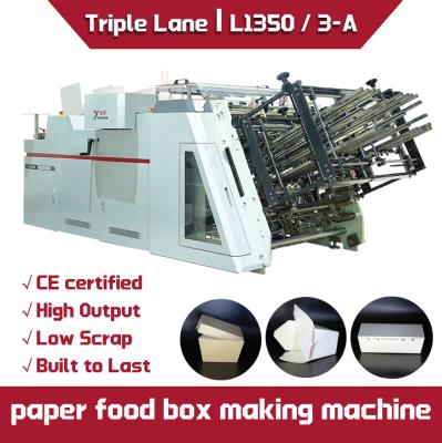 China L1350/3-A Triple-Channel Servo Punch Food Carton Production Equipment for sale