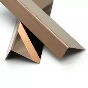China Gold Stainless Steel Angles L Bar with K12 Peeled Finish - 304, 430, 316 Grades - 1 Ton MOQ for sale