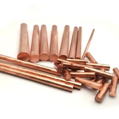 China JIS ASTM DIN Bronze Copper Rod Bar 15mm 8mm Solid Copper Earth Rod with 6-200mm Size Range for sale