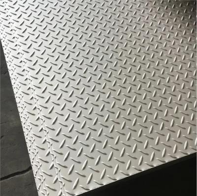 China Custom Diamond Embossed Checkered Stainless Steel Sheet 0.3mm 300 Series for Flooring for sale