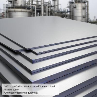 China 317L Stainless Steel Sheet 0.8mm-50mm Molybdenum Enhanced Sulfuric Acid Resistant for Chemical Processing for sale