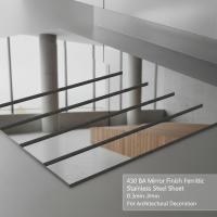 China 430 BA Mirror Finish Ferritic Stainless Steel Sheet 0.3mm-3mm for Architectural Decoration for sale