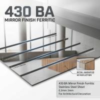 China 430 Ferritic Magnetic Stainless Steel Sheet Plate 0.3mm-3.0mm 2B BA Finish for Kitchen Appliance Automotive Trim for sale