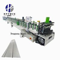 China PLC Controlled Profile Metal Wall Panel Roll Forming Machine With 22 Rows And Hydraulic Shears Cutting for sale