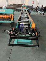 China CNC Controlled Rain Gutter Downpipe Roll Forming Machine with Hydraulic Pressure Transmission for sale