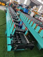 China 310mm Width 14 Row Ridge Tile Roll Forming Machine PLC Control 0-8m/min for sale