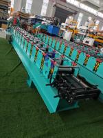 China PLC Intelligent Ridge Cap Roll Forming Machine 350H Steel Frame 310mm Feeding Width for sale