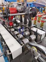 China PLC Controlled Flexible Connection Production Line 12 Forming Passes Cr40 Shaft 380V 3 Phase for sale