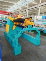 China 6 Ton Electric Full Automatic Uncoiler Machine With PLC Control System And Hydraulic Pressure For Metal Coil Processing for sale