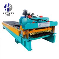China 16 Row Glazed Roofing Sheet Roll Forming Machine PLC Hydraulic 0.3-0.8mm for sale