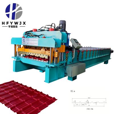 China 980 Glazed Tile Roll Forming Machine 16 Row Molding Hydraulic Pressure PLC Control for sale