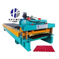 China High Efficiency 980 Glazed Tile Roll Forming Machine 16 Stations PLC Control 80mm Spindle for sale