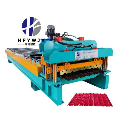 China High Efficiency 980 Glazed Tile Roll Forming Machine 16 Stations PLC Control 80mm Spindle for sale