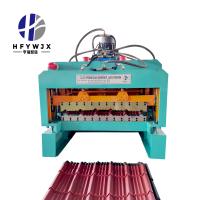 China PLC Controlled 1020 Glazed Tile Cold Roll Forming Machine 16 Rows Gear Drive System for sale