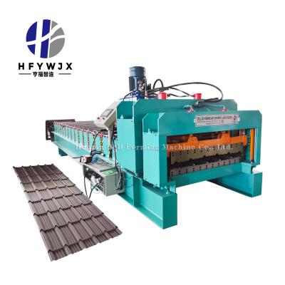 China Industrial Grade 1020 Metal Roof Tile Making Machine 400H Steel Frame 11kW Servo Motor for sale