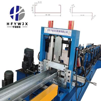 China Full Automatic CZ Purlin Forming Machine 9300mm 1400mm 2000mm PLC Control for sale