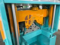 China Stable Running 300 Ridge Cap Roll Former 18 Rows Forming Stations PLC Control And Hydraulic Cutting for sale