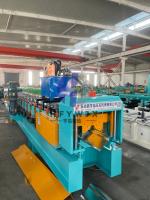 China Full Automatic 300mm Finished Width Ridge Cap Roll Forming Machine with Hydraulic Press for Metal Roof Systems for sale